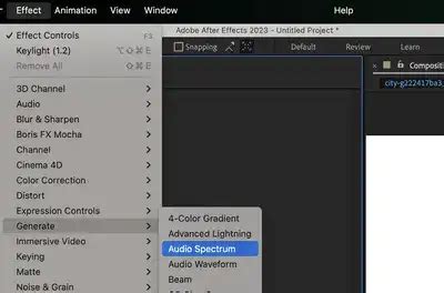 How To Create An Audio Spectrum In Adobe After Effects