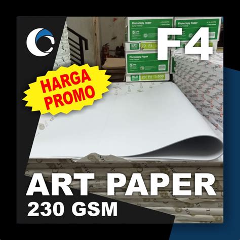 Jual Kertas Art Paper Art Carton Gsm Uk F Polio Cm X