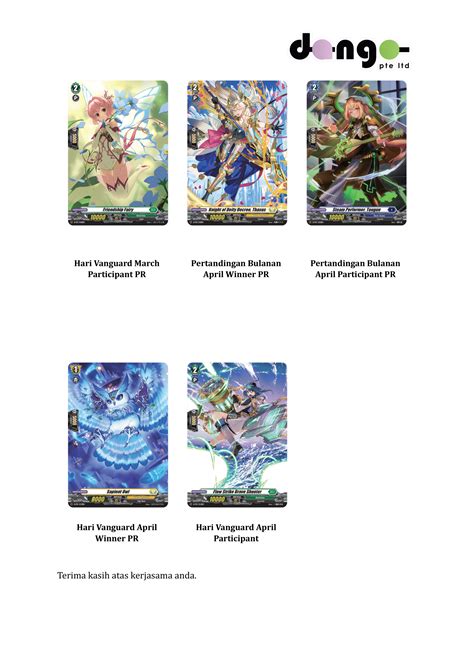 March April PR Card Delayed Notice Cardfight Vanguard Malaysia