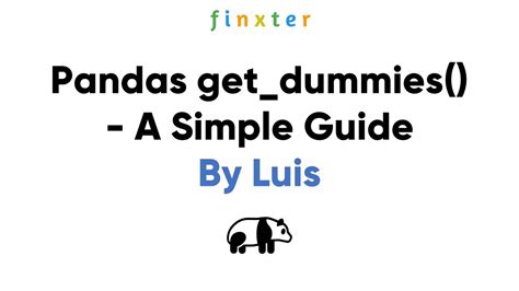 pandas get dummies a simple guide youtube