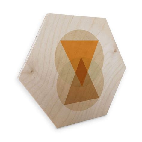 Hexagon Holz Birke Furnier Nouveauprints Circles And Triangles