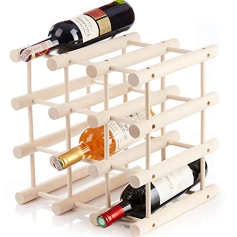 Casier à bouteilles de vin pour 12 bouteilles en bois modulable