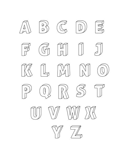 Full Page Printable D Letters Template