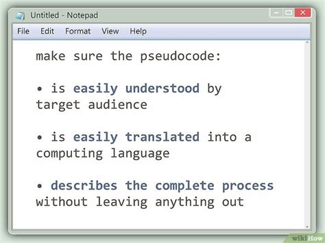 how to write pseudocode