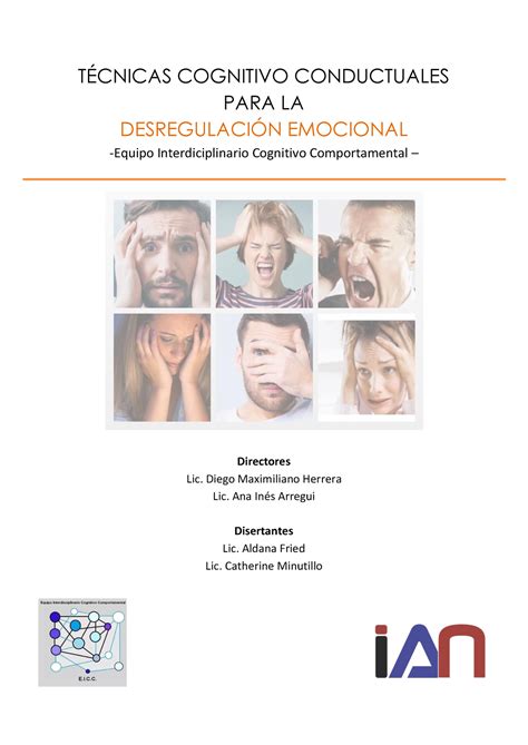 67 TCC Desregulacion Emocional TÉCNICAS COGNITIVO CONDUCTUALES PARA