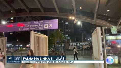 Vídeo Falha elétrica afetou circulação de trens por 8 horas na Linha 5