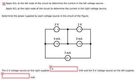 solved apply kcl at the left node of the circuit to