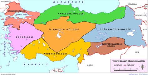 Türkiye haritasının bölgelerinin hazır olduğu bir harita çekip gönderir