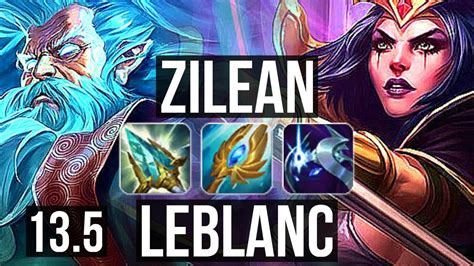 ZILEAN Vs LEBLANC MID 2 0 16 3 9M Mastery 700 Games KR Master