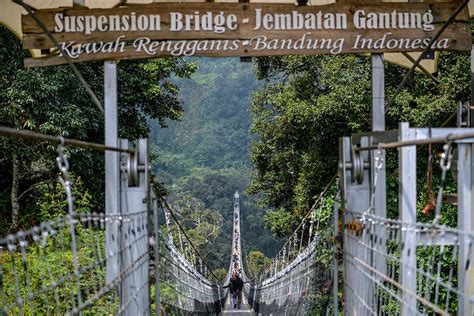 Jembatan Gantung Rengganis Di Bandung Menjadi Jembatan Terpanjang Di