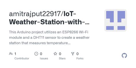 IoT Weather Station With ESP8266 And DHT11 Source Code At Main