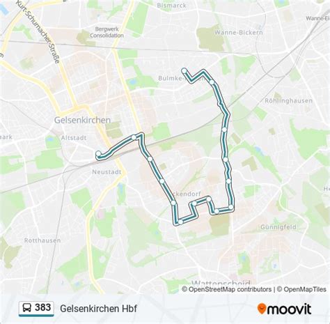 383 Route Fahrpläne Haltestellen Karten Gelsenkirchen Hbf