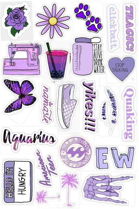 Purple Aesthetic Sticker Sheet Images And Photos Finder