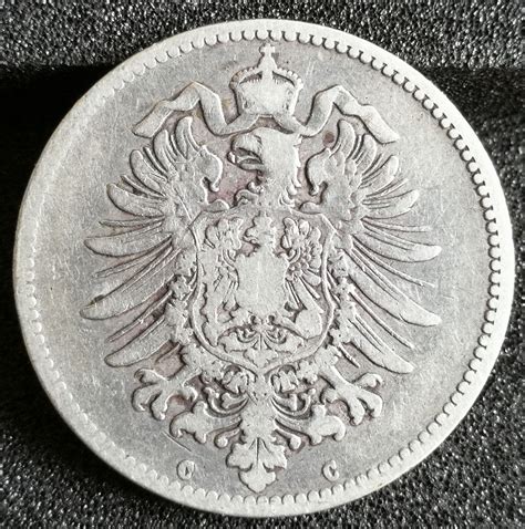 1 Mark Stück 1873 C Deutsches Reich Reichsadler Kaiserreich alte Silber