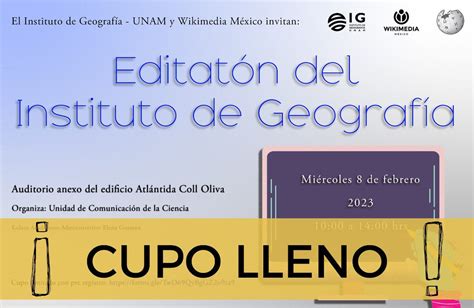 Instituto de Geografía UNAM on Twitter RT Wikimedia mx Estamos muy