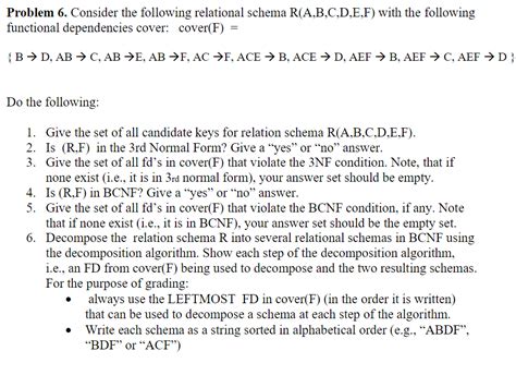 solved problem 6 consider the following relational schema