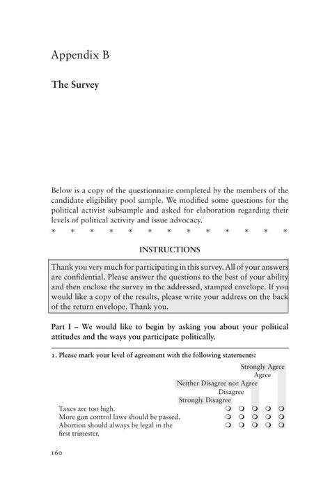 the survey appendix b it takes a candidate