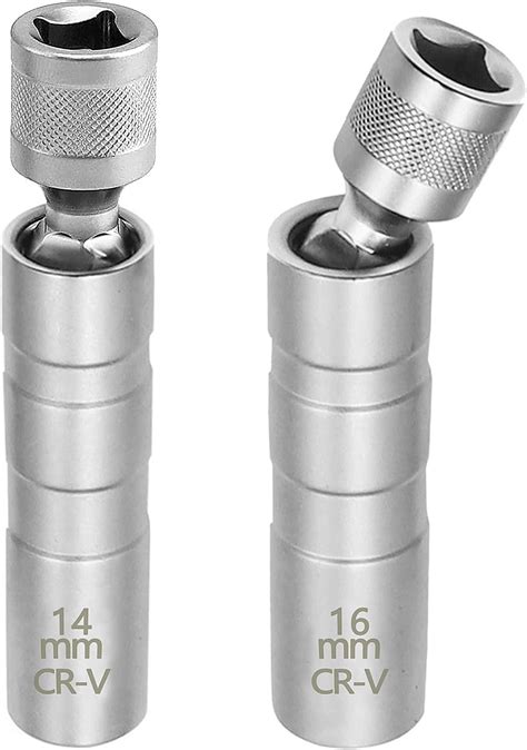 2 Pièces de Cle a Bougie Douille Bougie 14mm cle a Bougie 16mm