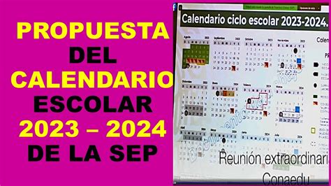 Soy Docente PROPUESTA DEL CALENDARIO ESCOLAR 2023 2024 DE LA SEP