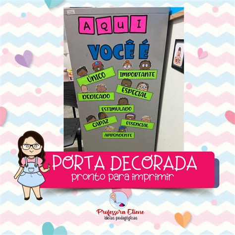 Porta decorada sala de aula Professora Etiene Ideias pedagógicas