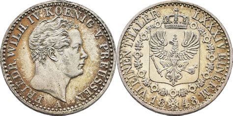 Preussen Berlin 1 6 Taler 1848 A Vz MA Shops