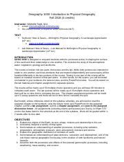 Geog 1030 Online Fa18 Syllabus Docx Geography 1030 Introduction To
