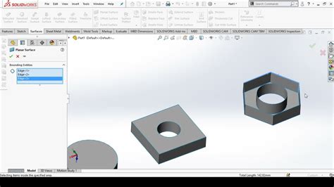 Solidworks Planar Surface Feature Solidworks Surface Tutorials