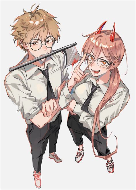Power And Denji Chainsaw Man Drawn By Yamu Ym Danbooru