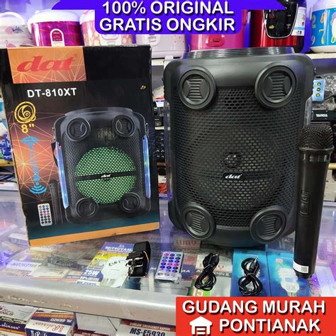 Jual DAT DT 810 XT Bonus 1 Mic Wireless Speaker Bluethoot Karaoke
