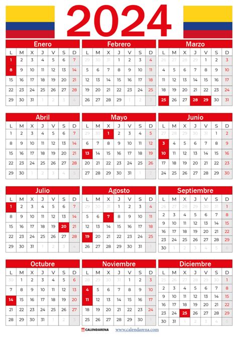 Calendario Con Festivos Colombia Junio Luisa Robinet