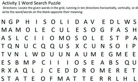Locate The Given Words In The Grid Activity Word Search Puzzle