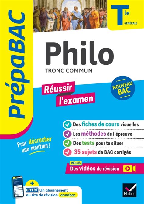 Philo Tle générale Prépabac Réussir l examen Bac 2024 Editions Hatier