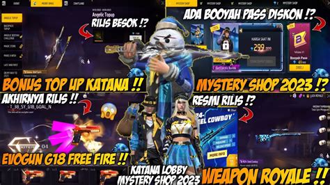 BOCORAN FF EVENT TERBARU BONUS TOP UP KATANA LOBBY MYSTERY SHOP