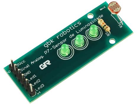 Sensor De Luminosidade Fotossensitivo LDR Leds P7 Usinainfo