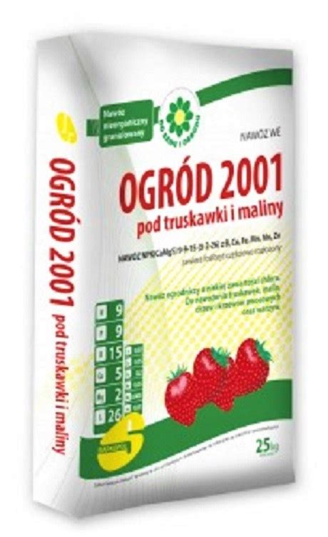Nawóz do truskawek i malin OGRÓD 2001 25kg Nawóz Ogród 2001 truskawka