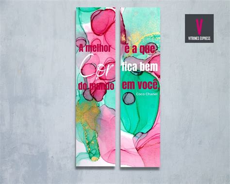 Banner De Vitrine Duplo Bubbles Melhor Cor Vitrines Express