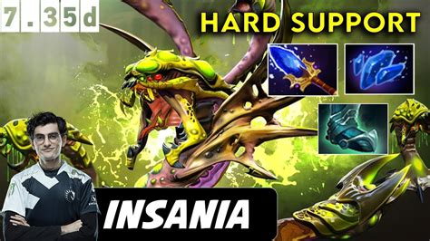 INSaNiA Venomancer Hard Support Dota 2 Patch 7 35d Pro Pub Gameplay