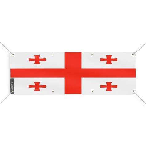 Baner z flagą Gruzji 8 oczek 50x150 cm Inny producent majster PL