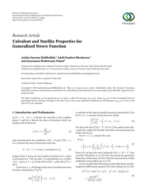 pdf univalent and starlike properties for generalized struve function