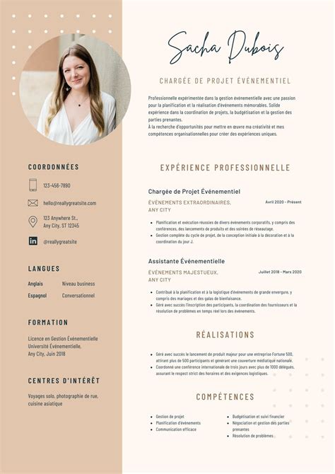 Cv Template With Photo Professional Cv Template For Word And Pages