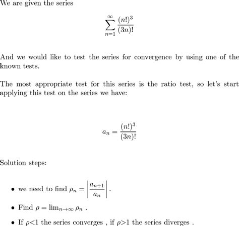 test the following series for convergence or divergence dec quizlet