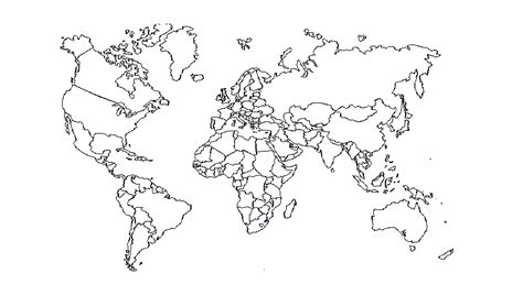 Coloriage Carte du Monde 6 télécharger et imprimer gratuit sur