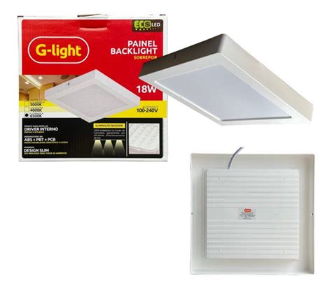 Painel Led Slim Glight Backlight Sobrepor 18w 6k Kit 2 Pçs MercadoLivre
