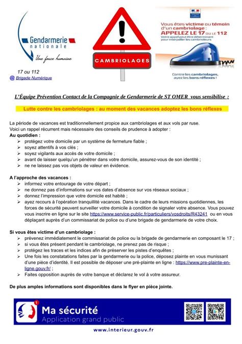 Lutte Contre Les Cambriolages Ayez Les Bons R Flexes Mairie De