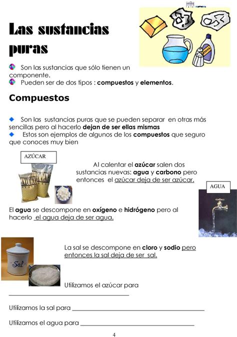 MUÉVETE Y CAMBIAREMOS EL MUNDO SUSTANCIA PURA MEZCLAS TIPOS Y SU