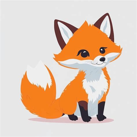 Vector De Dibujos Animados Lindo Zorro Vector Premium