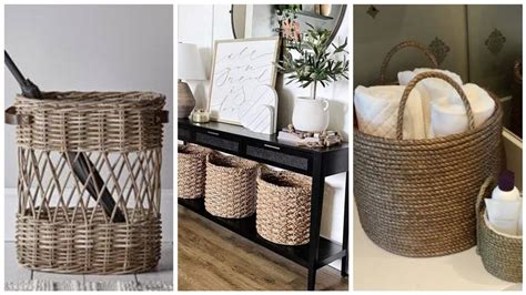 Ideias Elegantes Para Decorar Cestos De Vime Youtube