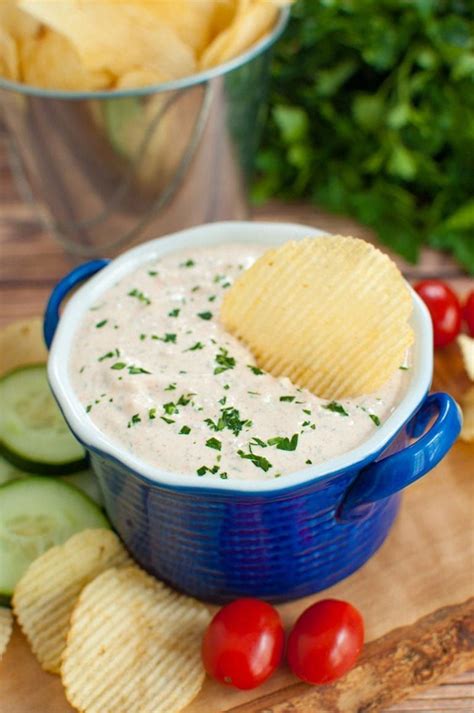 Sour Cream Dip For Chips Or Veggies Sour Cream Dip Sour Cream Chip