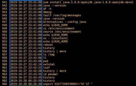 How To Enable Timestamp In History Command Output