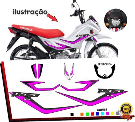 Kit Adesivos Faixas Pop 110i Rally Cores Personalizadas DESIGN OFFROAD